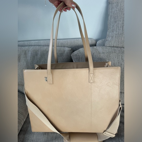 BEIS | Bags | Beis Large Work Tote In Beige | Poshmark